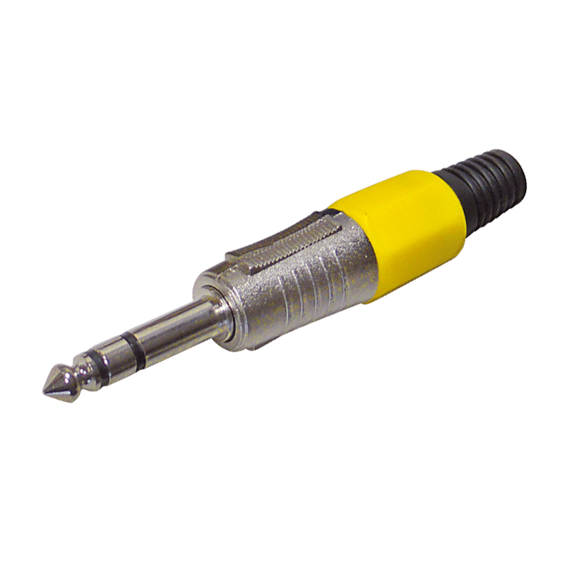 6,3mm Klinkenstecker Stereo gelb BLANKO | Sintron